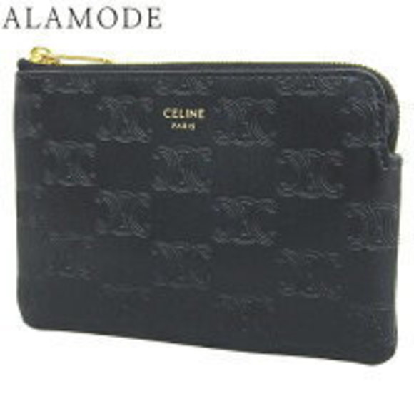 Celine | Bags | Celine Triomphe Coin Card Pouch Purse Case Wallet ...